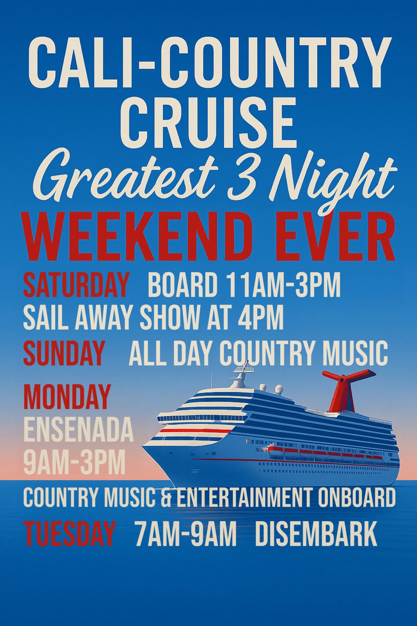 Cali Country Cruise – Bringing Country Cruises to the West Coast!